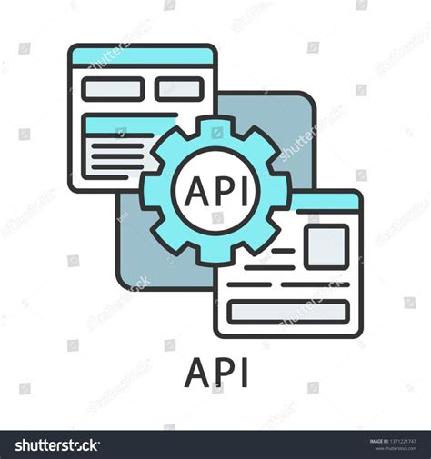Api Color Icon Application Programming Interface Stock Vector Royalty Free