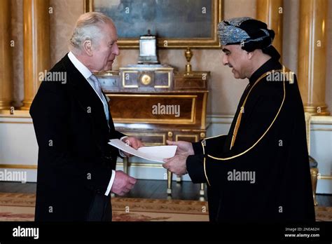 Britains King Charles Iii Receives Mr Bader Mohammed Al Mantheri The