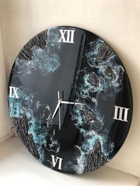 Настенные часы в морском стиле Ручная работа из смолы Resin Art Clocks Diy Resin Crafts Resin