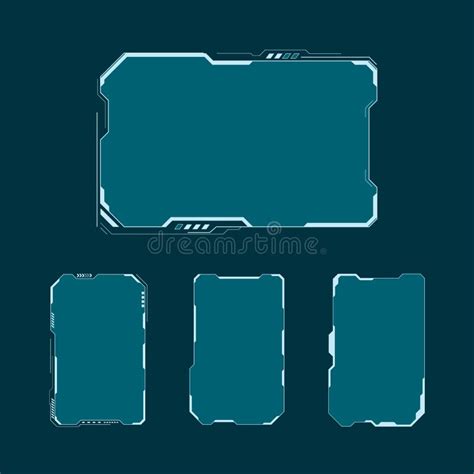 Hud Futuristic User Interface Screen Elements Set Abstract Control