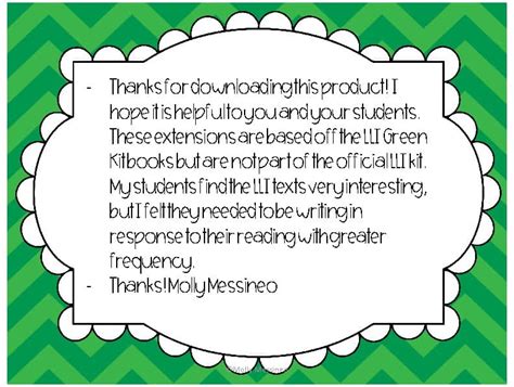 Lli Green Kit Writing Extensions By Red Hot Readers Tpt