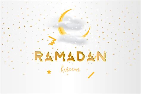 라마단의 거룩한 달의 무슬림 잔치 초승달과 빛 효과와 구름 인사말 카드 템플릿입니다 평면 벡터 일러스트 Eps 10 0명에 대한 스톡 벡터 아트 및 기타 이미지 Istock