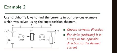 Solved Example 2use Kirchhoffs Laws To Find The Currents In