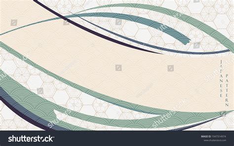 Japanese Background Geometric Pattern Vector Curve Stock Vector