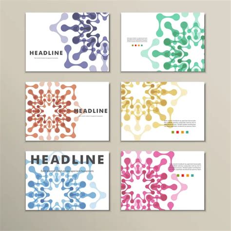 Vector Abstract Molecular Structure Cover Template Design — Stock Vector © Gaisonok 106980690