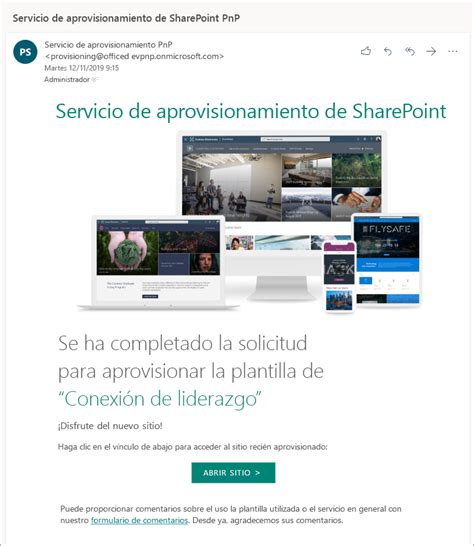 Adición De Un Sitio De Ejemplo A La Organización Sharepoint In Microsoft 365 Microsoft Learn