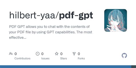 GitHub Hilbert Yaa Pdf Gpt PDF GPT Allows You To Chat With The Contents Of Your PDF File By