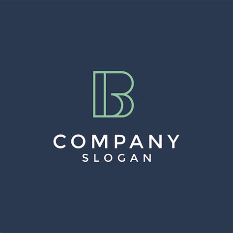 현대 문자 Bb 또는 2b 초기 로고 프리미엄 벡터