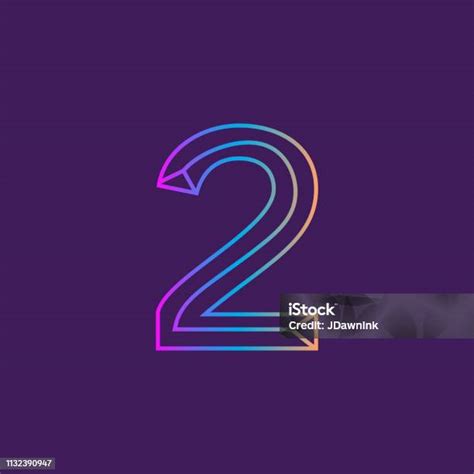 와이어 프레임 Numeber 윤곽 베벨 3d 알파벳 디자인 숫자에 대한 스톡 벡터 아트 및 기타 이미지 숫자 예술 2 Istock