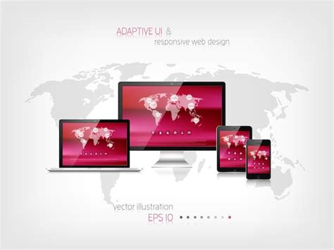 Premium Vector Responsive Web Design Adaptive User Interface Digital
