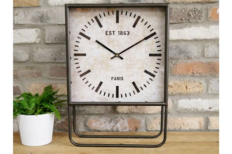 Large Metal Mantel Clock Chessell Interiors