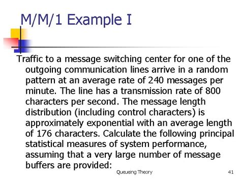 Queueing Theory Delay Models Mm1 Queueing System N
