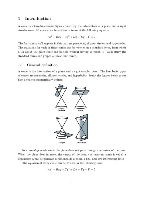 uncover conic sections a basic guide