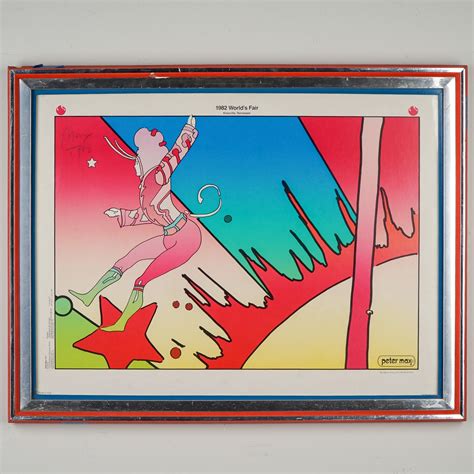 At Auction Peter Max Poster 1982 Worlds Fair Knoxville Tn
