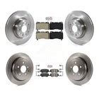 Front Semi Metallic Rear Ceramic Pads And Disc Brake Rotors Kit For
