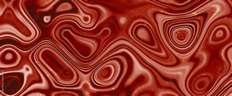 Dark Red Liquid Wavy Lines Background With Glowing Edges Liquid Mix Fluid Blend Surface And