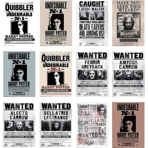 Harry Potter Halloween Wanted Posters 21x27cm Pk 12 Shop 10000
