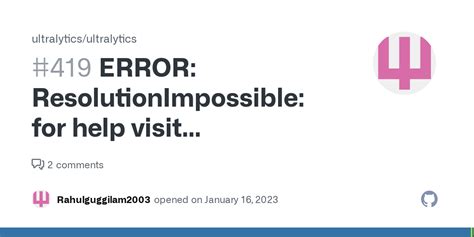 ERROR ResolutionImpossible For Help Visit Https Pip Pypa Io En Latest Topics Dependency