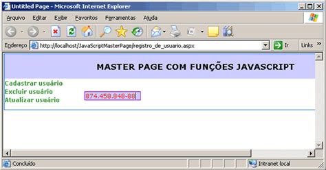 Chamando FunÇÕes Javascript Em Aspnet Com Master Page Devmedia