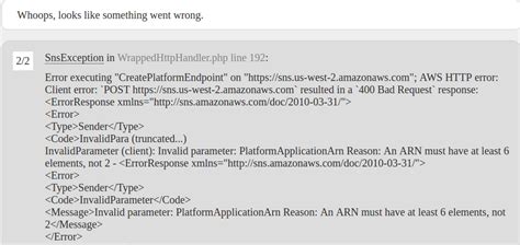 Amazon Web Services Laravel Aws Php Sdk Createplatformendpoint Throws 400 Bad Request