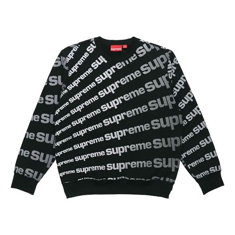 Supreme Ss20 Week 1 Radial Crewneck Logo Full Print Round Neck Unisex