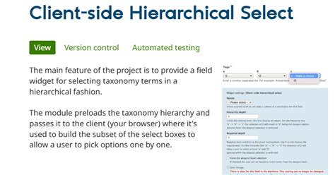 Client Side Hierarchical Select Simplifying Taxonomy Management In Drupal