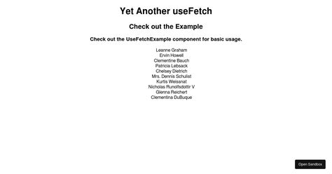 yet another usefetch example codesandbox