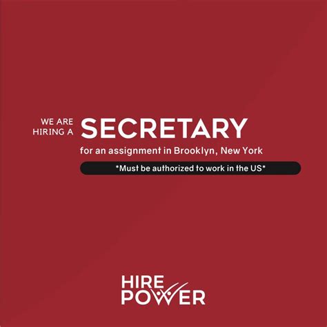 Hirepower On Linkedin Secretary Brooklyn Newyork Job Jobs