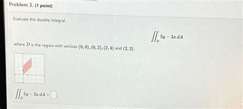 Solved Problem 3 1 ﻿point Evaluate The Double