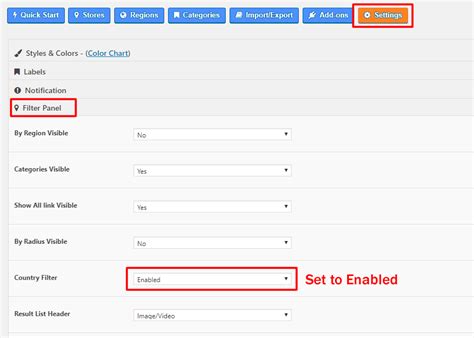 Country Filter In Super Store Finder For Wordpress Super Store Finder