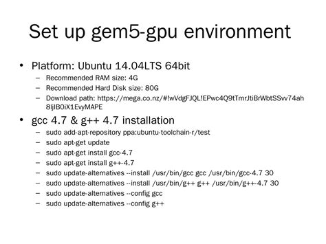 Gem5 GPU Installaton