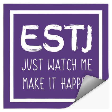 Estj Extrovert Myers Briggs Personality Type Stickers Venduto Da Salvador Munca Sku 6734434