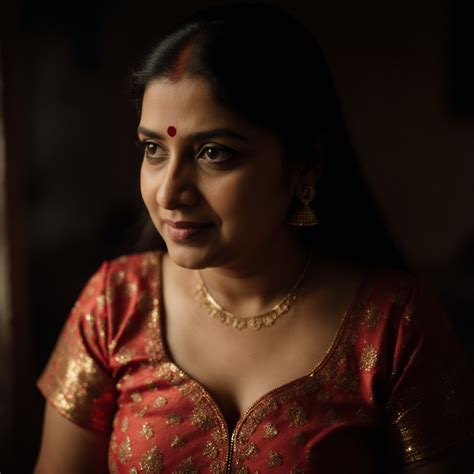 Indian Aunty In Split Screen Saree Pose Stable Diffusion Online