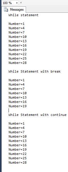 If And While Statement In Sql Server