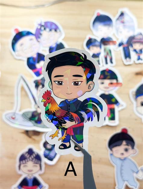 Hmong Stickers Waterproof Vinyl With Holographic Overlay Etsy
