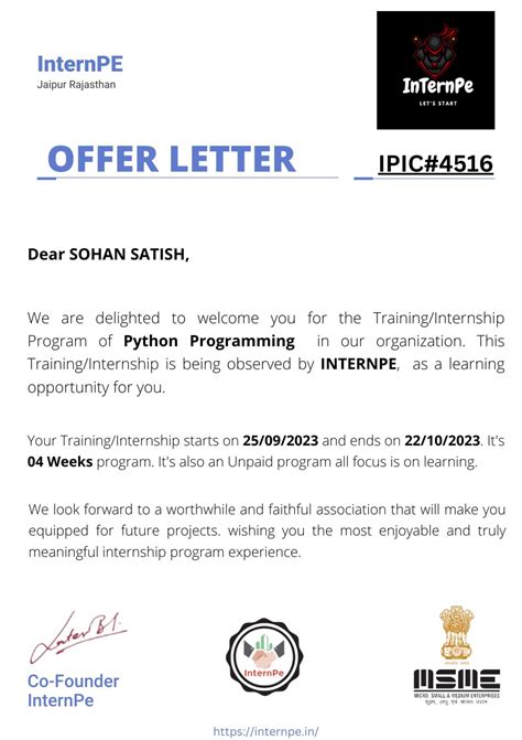 Sohan Satish On Linkedin Thrilled To Have Completed My Python