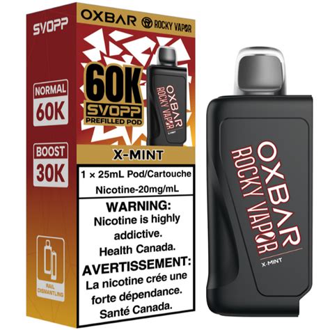 Rocky Vapor Oxbar Svopp 60k Pod Pack X Mint Cloud Island Vapour