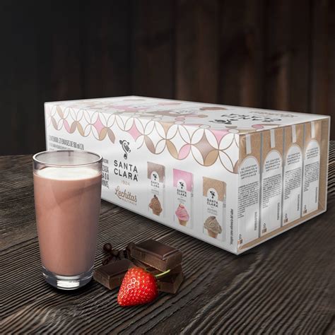 Leche De Sabores Helado Deslactosada Santa Clara 27 Pzas 180ml