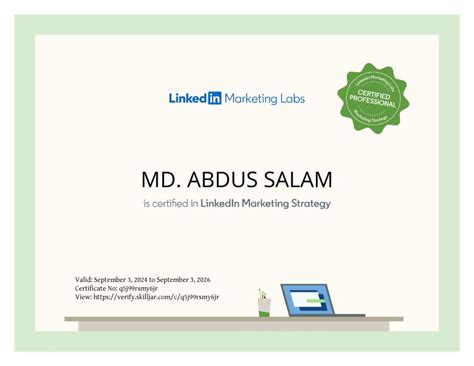 md abdus salam on linkedin linkedin marketing strategy certification