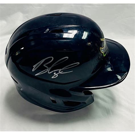 Game Used Autographed Home Run Devil Rays Helmet Brandon Lowe April