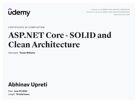 Abhinav Upreti On Linkedin Completed The Course On Clean Architecture