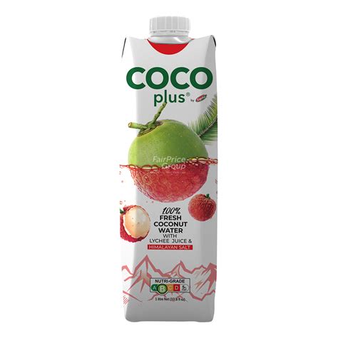 Coco Plus 100 Fresh Coconut Juice With Lychee Juice And Himalayan Salt Ntuc Fairprice