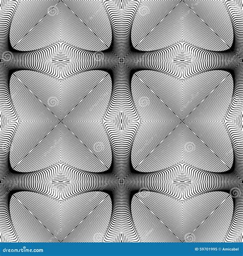 Design Seamless Monochrome Lines Pattern Stock Vector Illustration Of