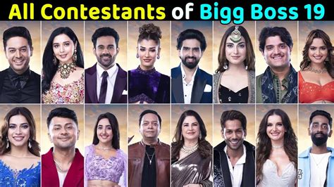 Bigg Boss 19 All Contestants List Name And Full Details Youtube