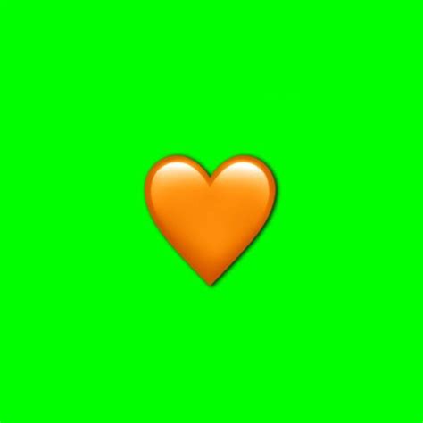 Orange Heart Emoji Drawing