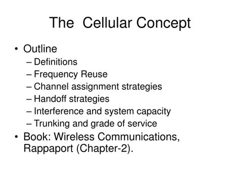 PPT The Cellular Concept PowerPoint Presentation Free Download ID