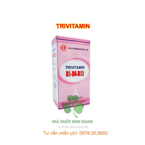 Viên Uống Bổ Sung Vitamin Trivitamin B1 B6 B12 Hộp 100 Viên