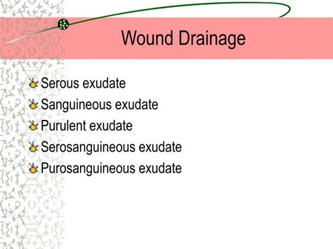 Serous Drainage On Dressing
