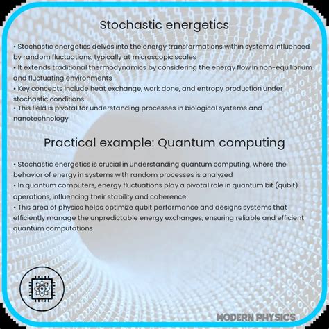 Stochastic Energetics Non Equilibrium Dynamics And Theory