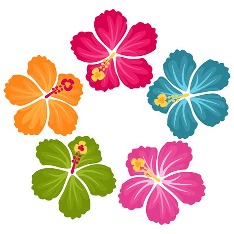 Clip Art Hibiscus Flower At Martha Watkins Blog